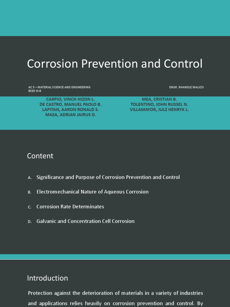Corrosion Prevention and Control Strategies | PDF | Corrosion | Anode