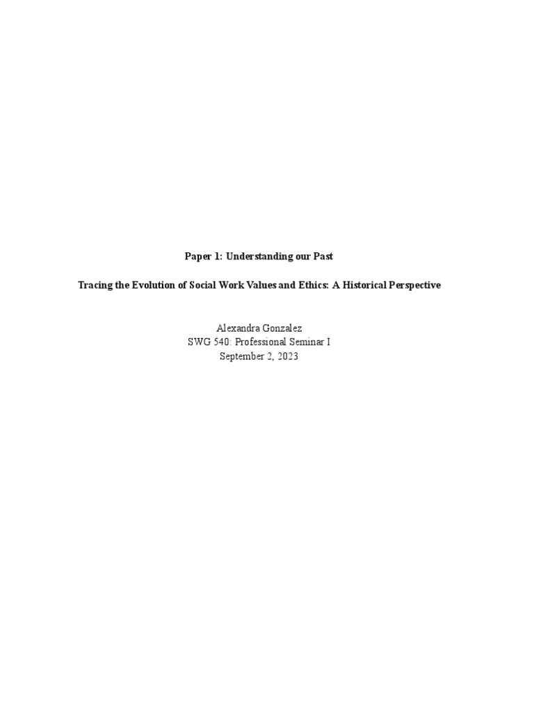 SWG Paper 1 | PDF | Social Work | Profession