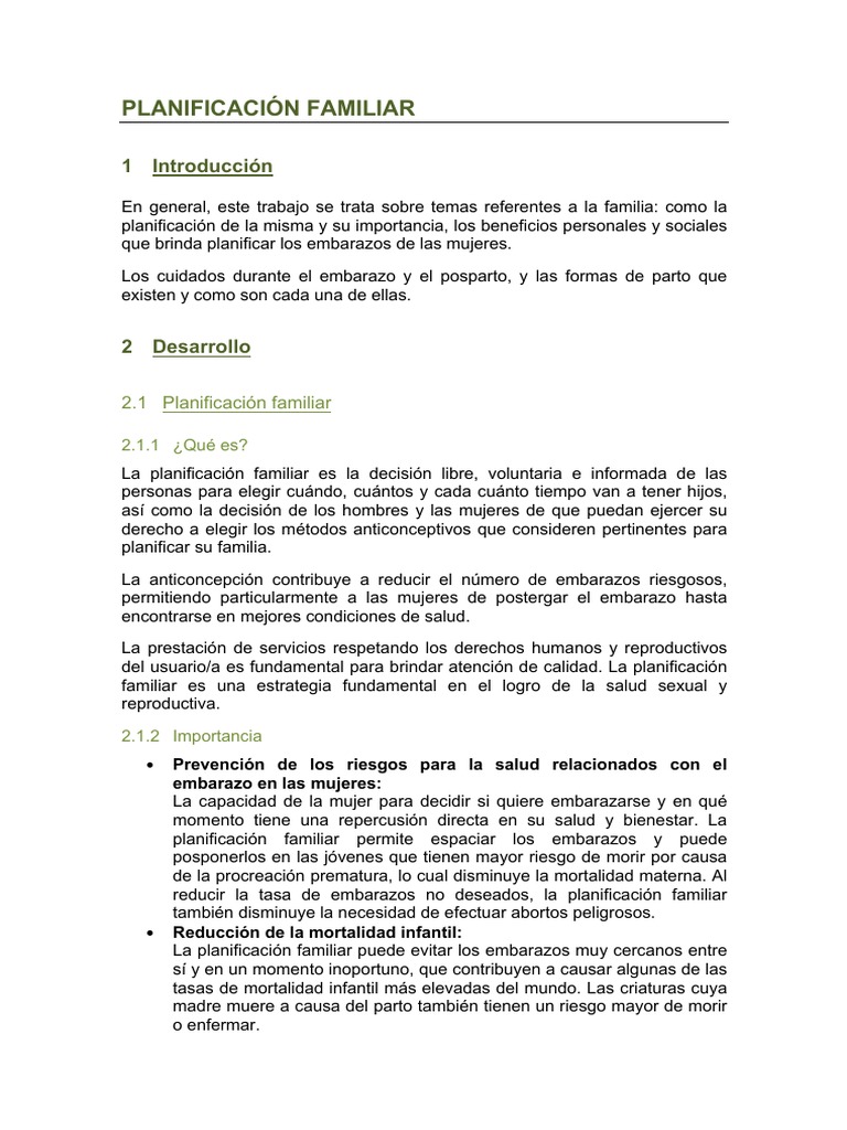 Guía Completa de Planificación Familiar | PDF | Salud y bienestar ...