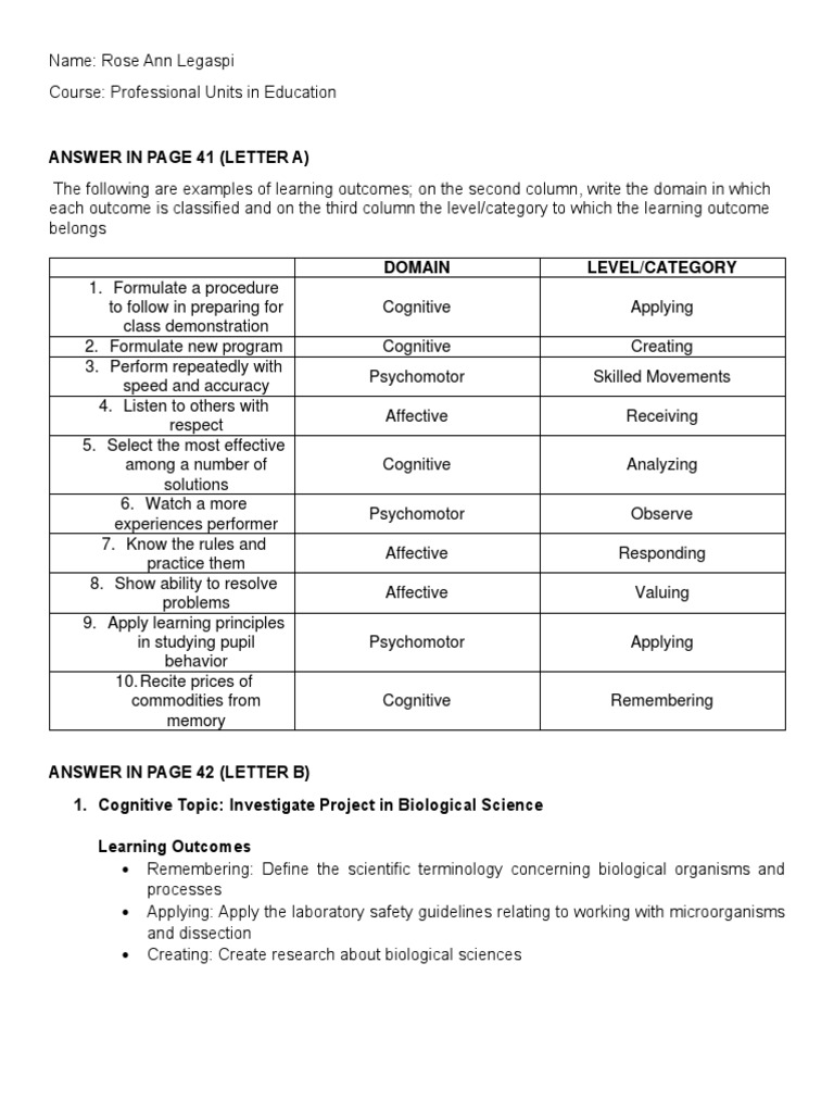Program Outcomes and Student Learning Outcomes | PDF | Science & Mathematics | Computers