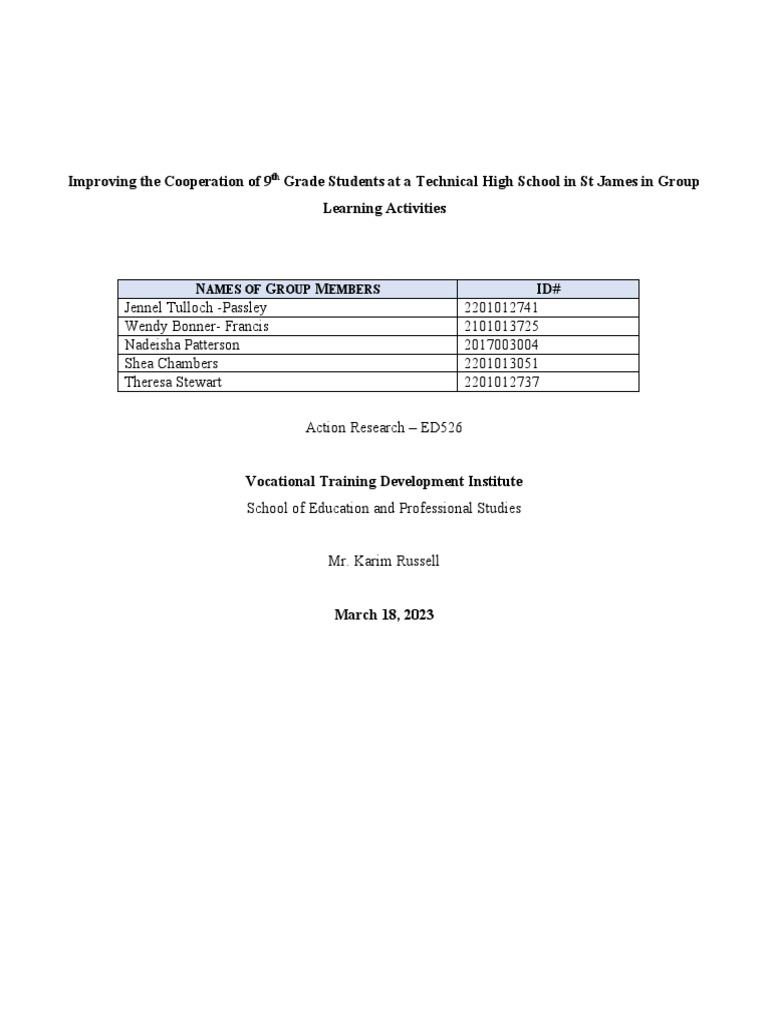 ED526 - Module 2 - Assignment 2 - Group | PDF | Teachers | Learning ED526 - Module 2 - Assignment 2 - Group | PDF | Teachers | Learning