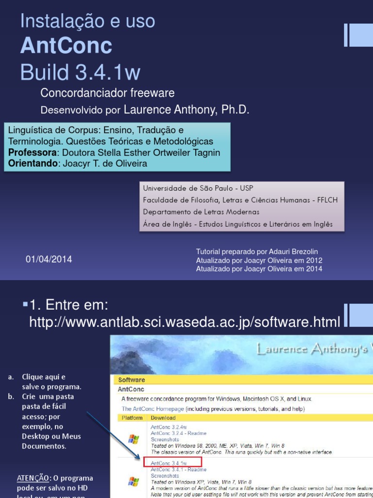 AntConc - Instalação e Uso2014 | Download grátis PDF | Arquivo de texto ...