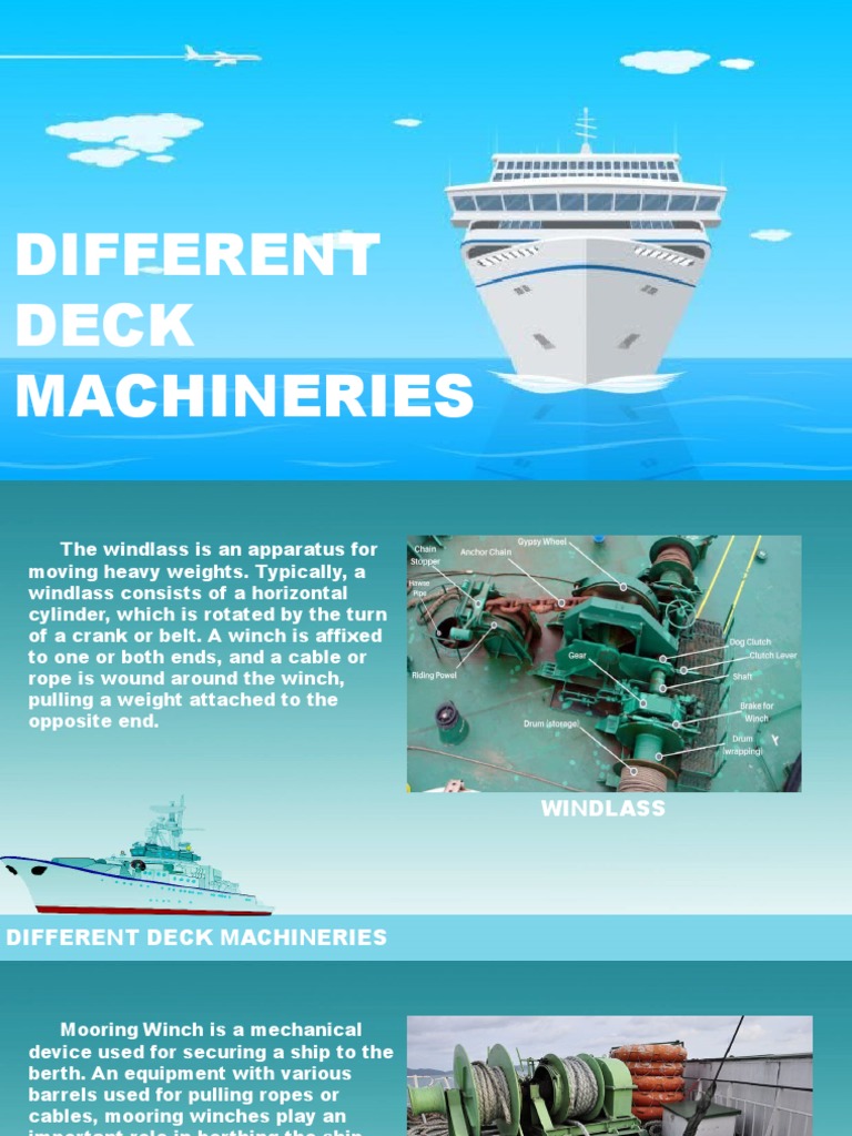 Deck Machinery Types Explained | PDF | Vehicles | Manufactured Goods