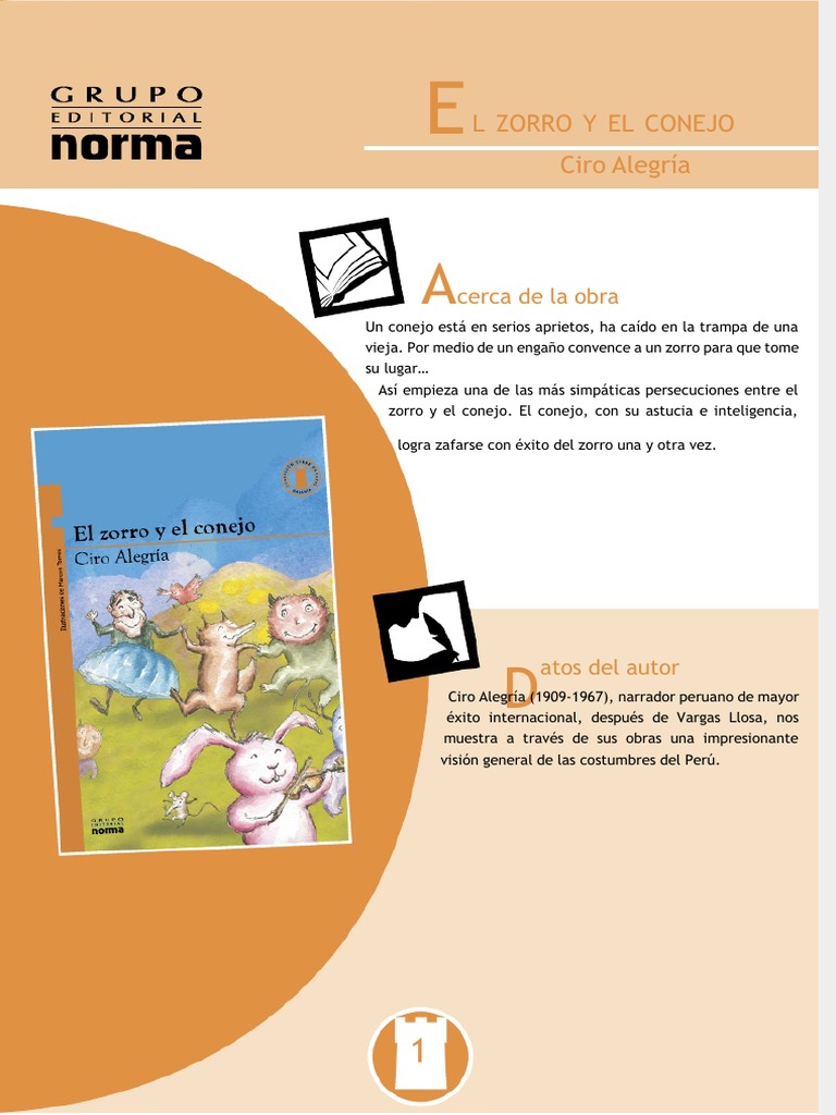 Dokumen - Tips - El Zorro y El Conejo 568cbc44d4374 | PDF
