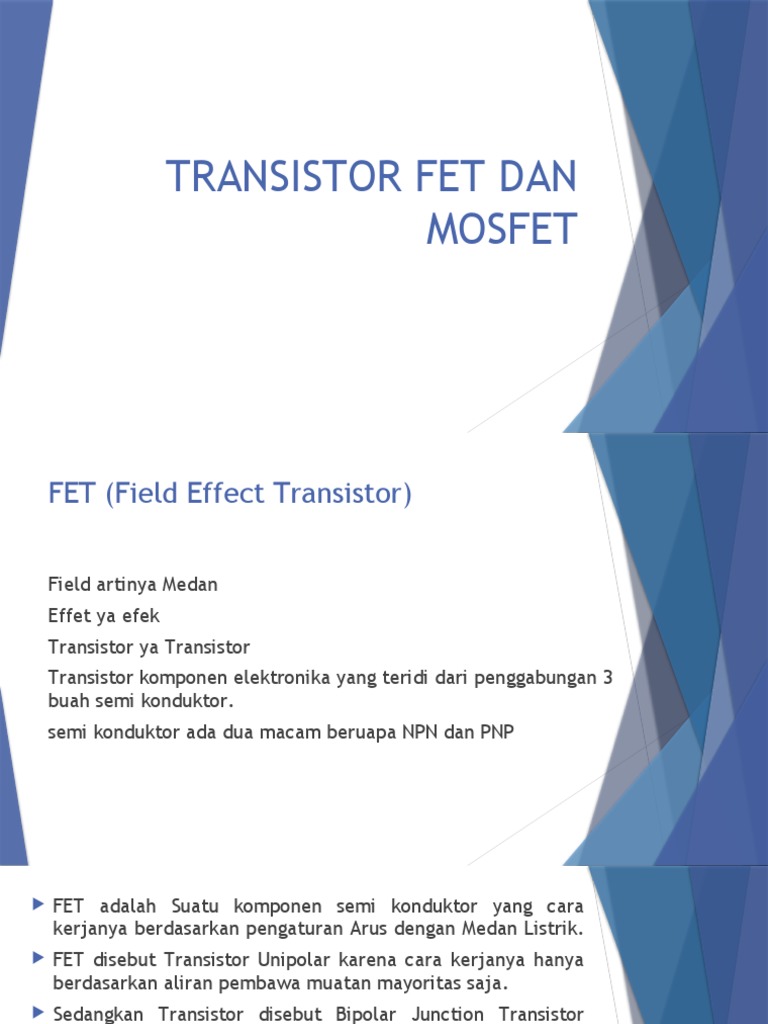 Transistor Fet Dan Mosfet | PDF