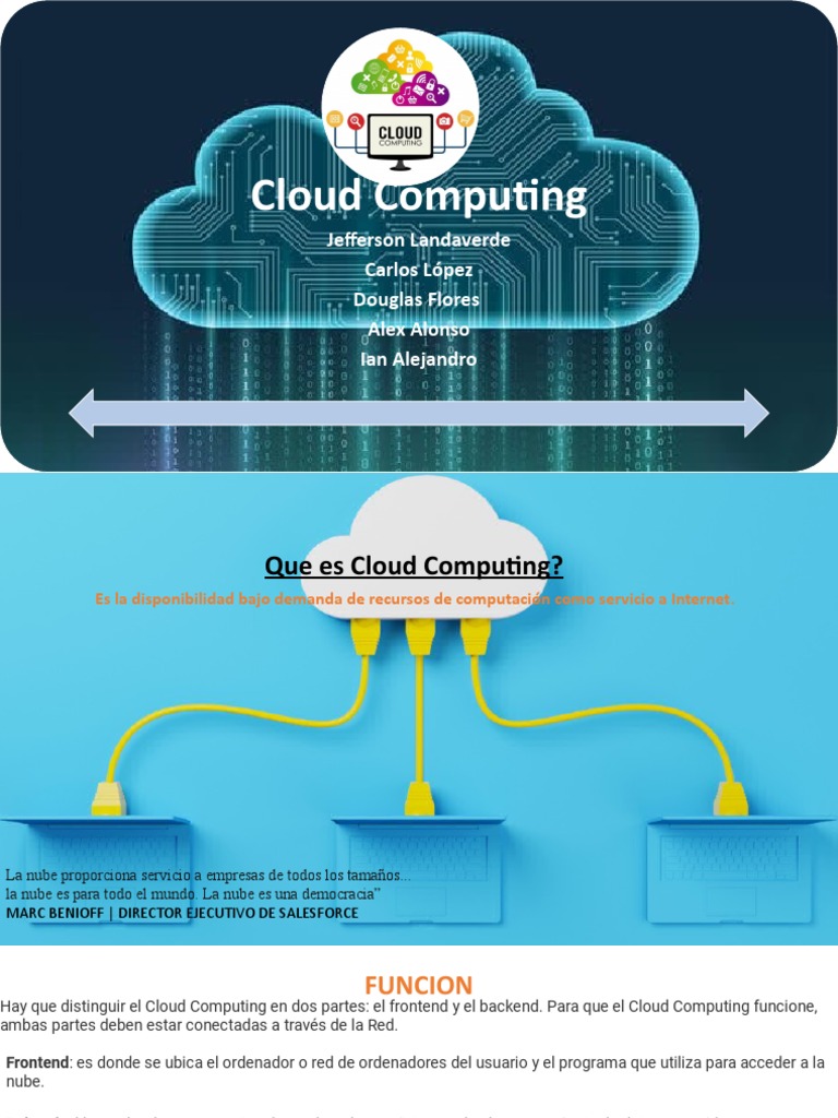 Presentacion Computacion Computing Cloud | PDF | Computación en la nube | Servidor (Computación)