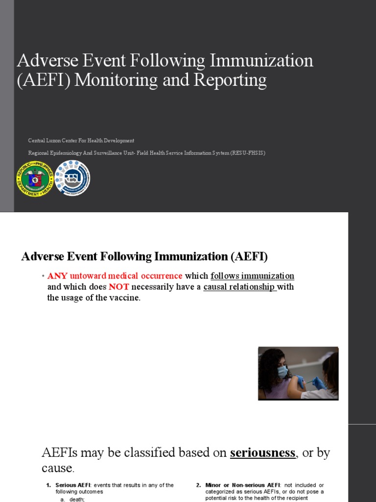 AEFI-Monitoring-and-Reporting-2023 | PDF | Clinical Medicine | Medical Humanities