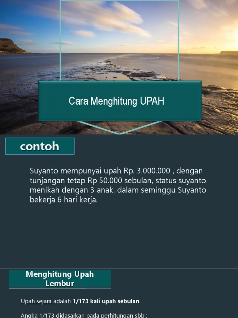 Cara Penghitungan UPAH | PDF