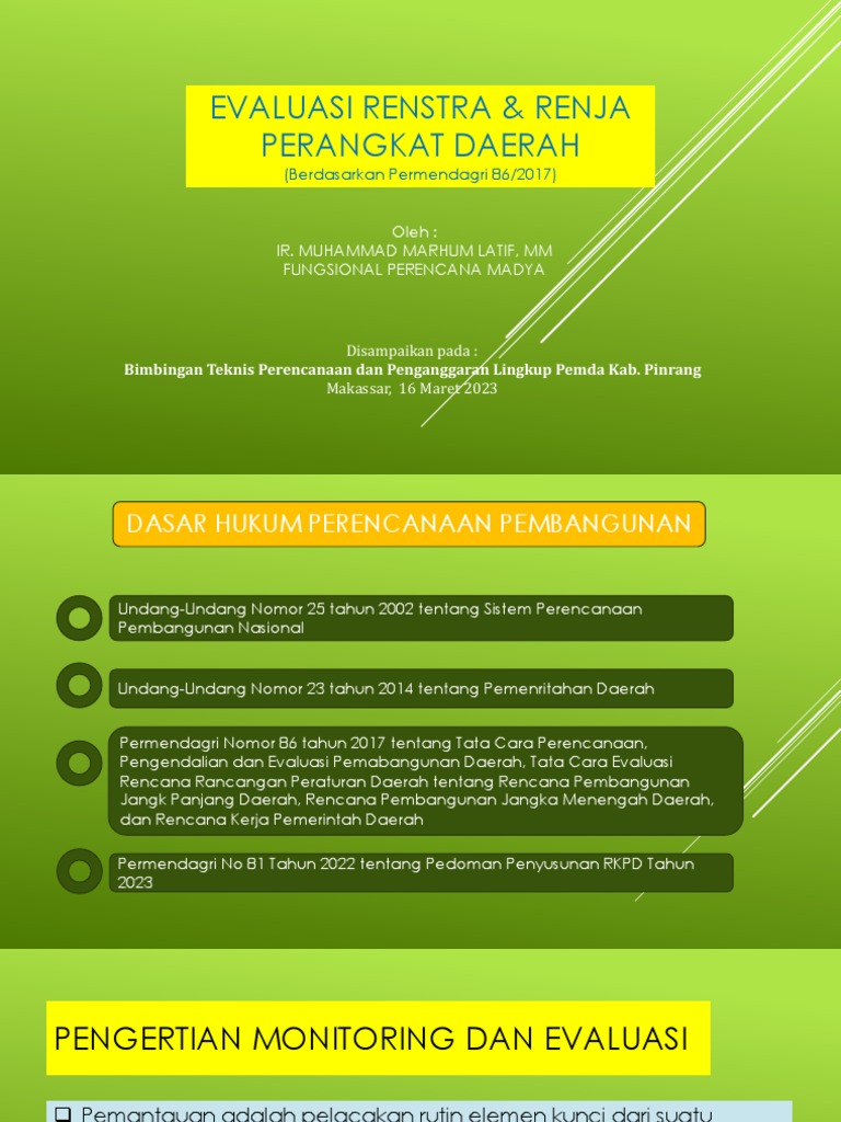 Teknik Evaluasi Renja | PDF