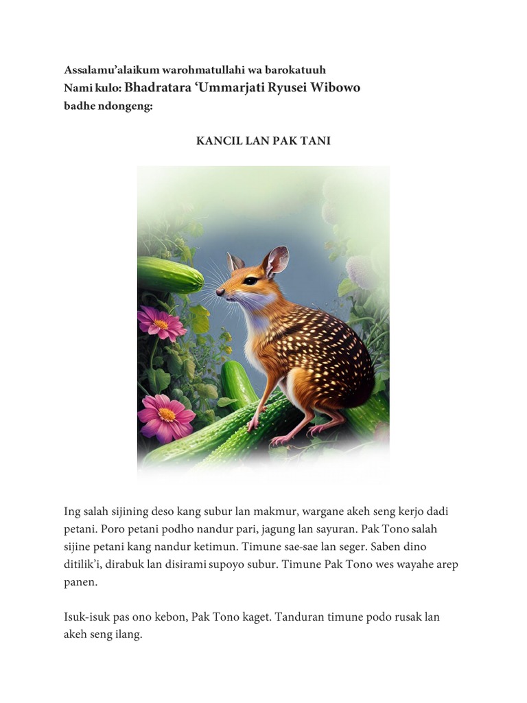 Kancil Lan Pak Tani | PDF