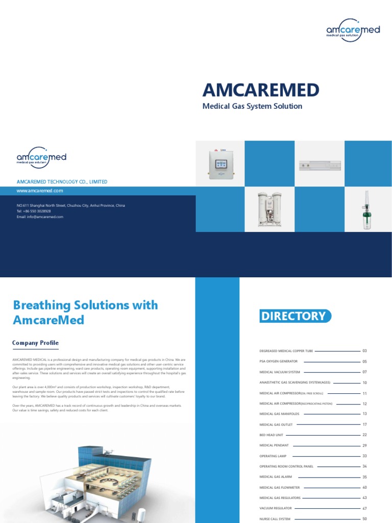 Medical Gas Systems by AmcareMed | PDF | Pipe (Fluid Conveyance) | Gases