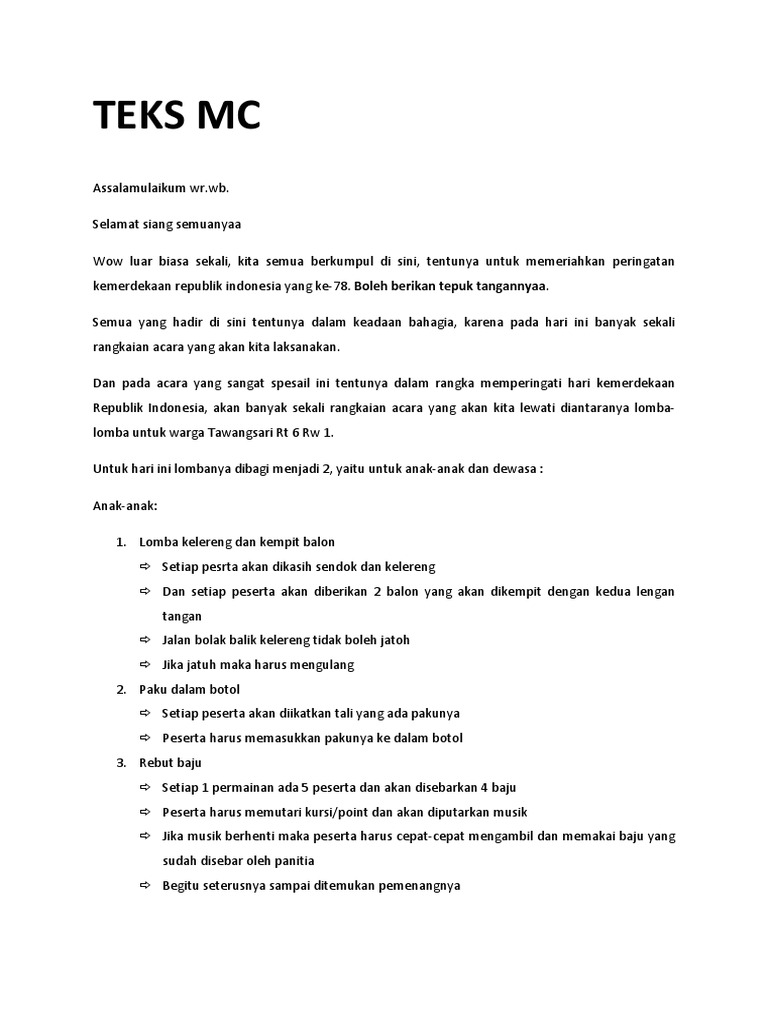 Teks MC | PDF