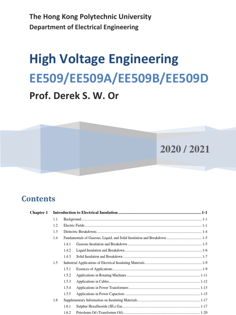 High Voltage Engineering Overview | PDF | Electrical Breakdown ...