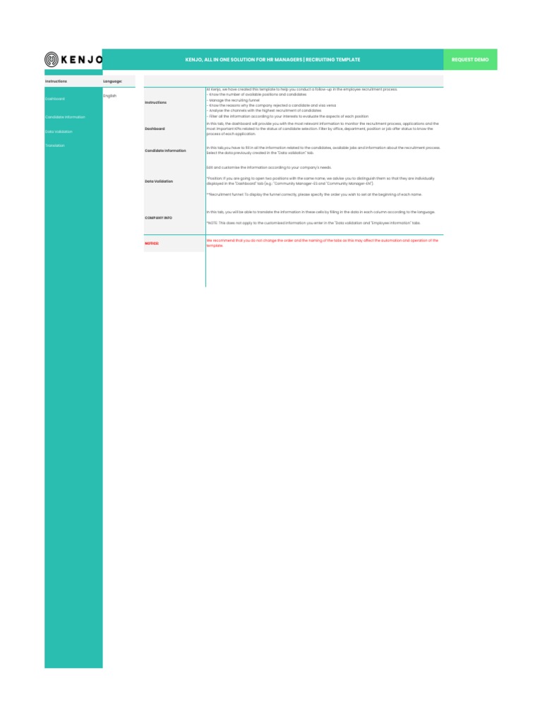 Kenjo - Recruitment tracker | PDF