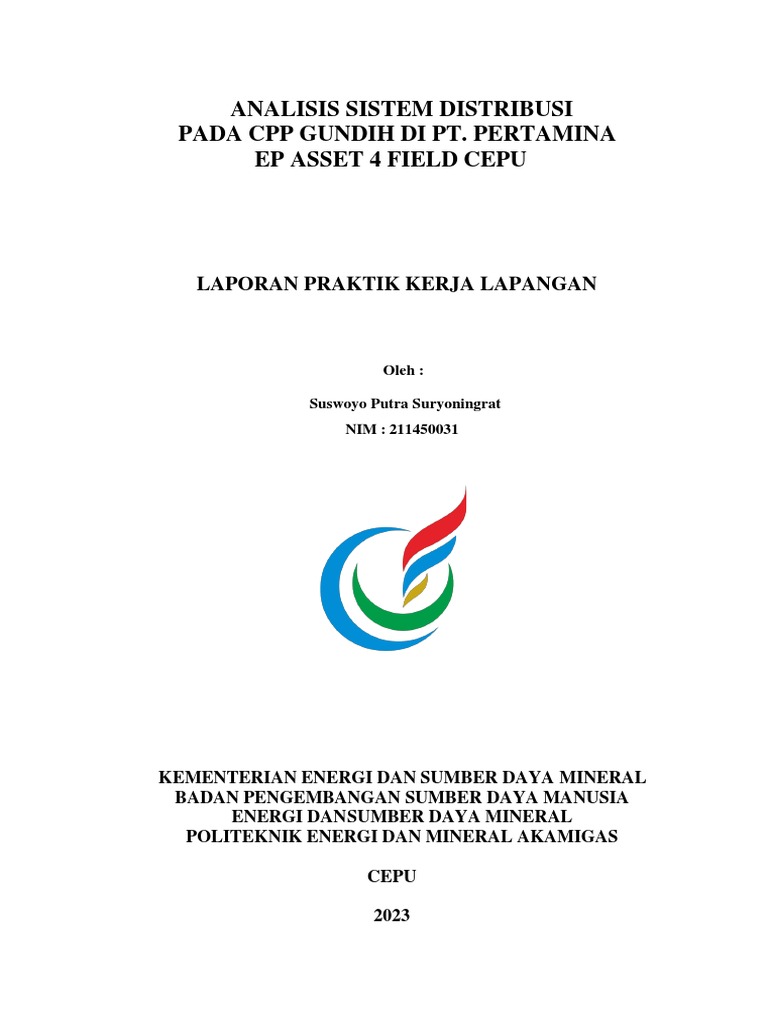 Laporan PKL Gundih - Suswoyo Putra (211450031) | PDF