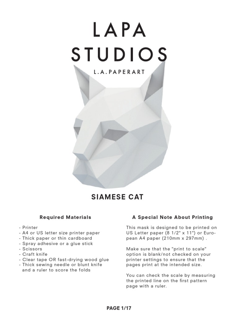 Mascara Gato - Lapa Studios | PDF | Adhesive | Printer (Computing)
