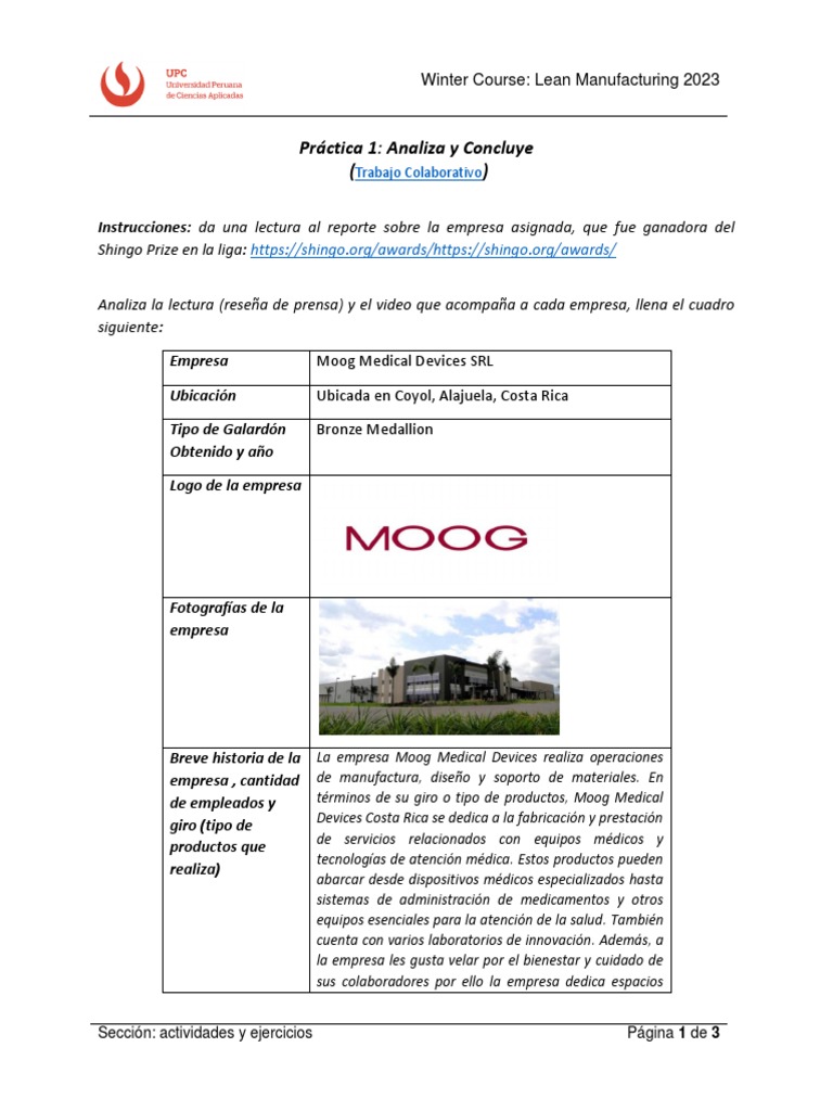 Lectura 5 Diagnóstico Excelencia Operacional Shingo Adwards | PDF ...