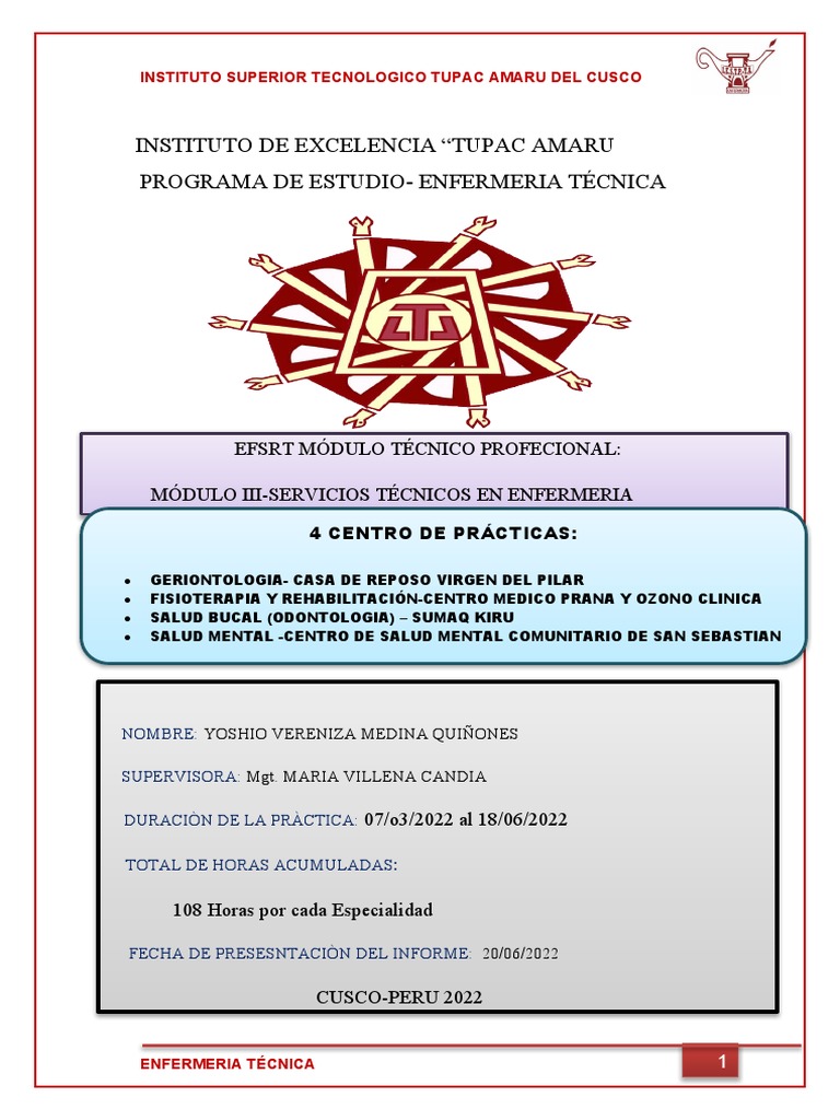 Informe de 3 Modulo | PDF | Adultos | Enfermería