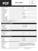 Bio-Data Form | PDF | Government And Personhood
