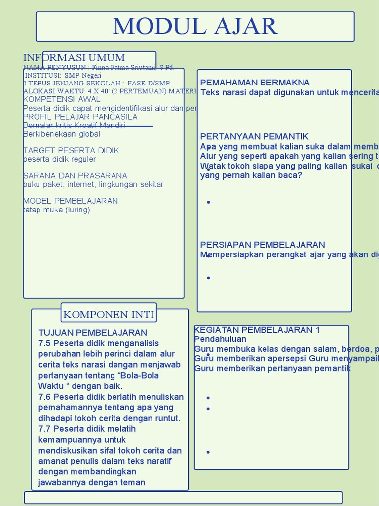Sodapdf Converted Modul Ajar Teks Narasi | PDF | Seni & Disiplin Bahasa