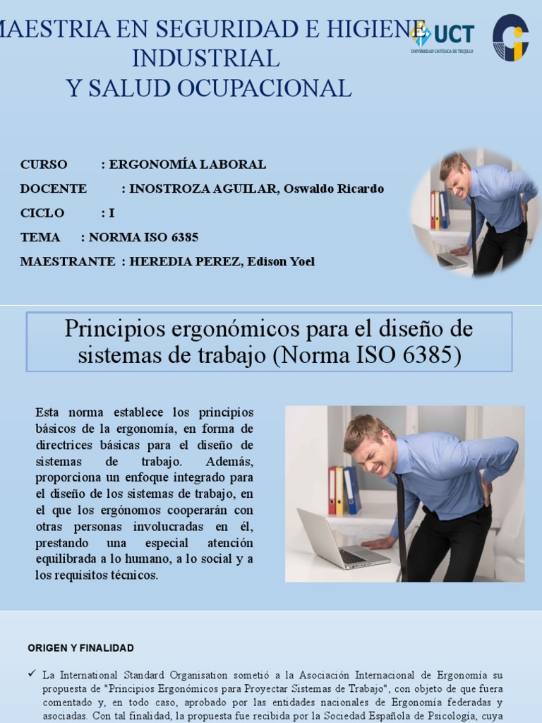 Principios Ergonómicos para El Diseño de Sistemas de Trabajo - ISO 6385 | PDF | Factores humanos ...