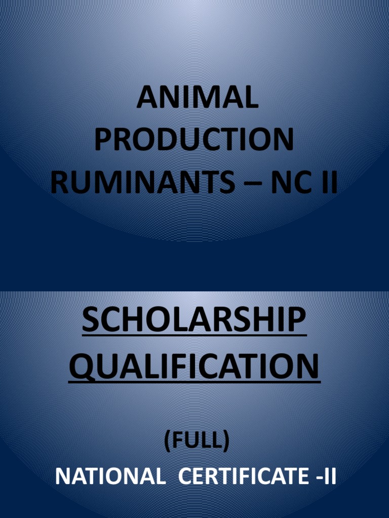 Animal Production (Ruminants) Nc-II - Copy | PDF
