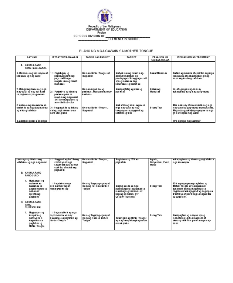 Action Plan MTB | PDF