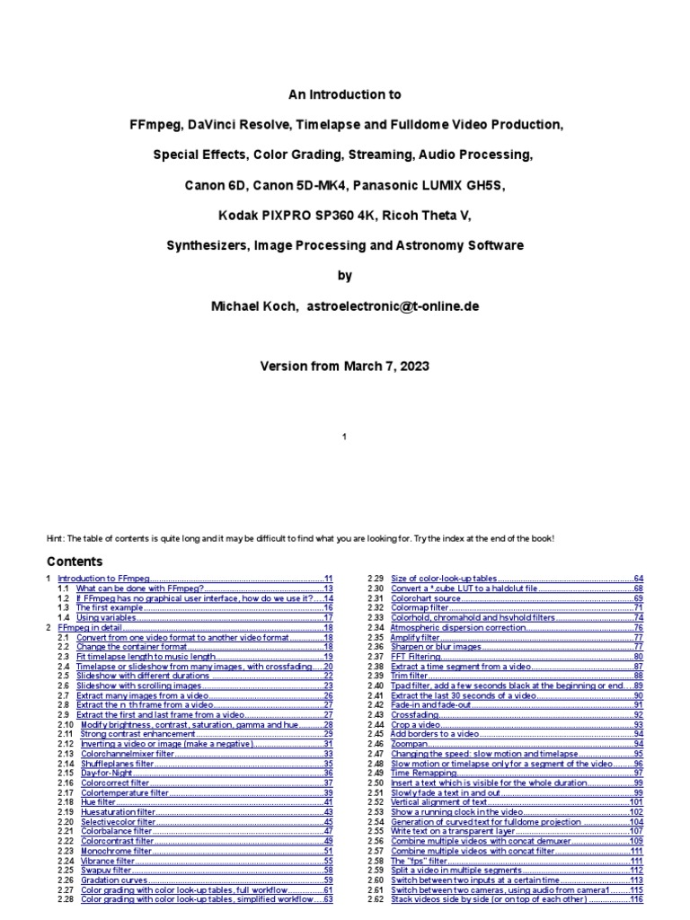 FFmpeg Book | PDF | Computing | Computer Engineering