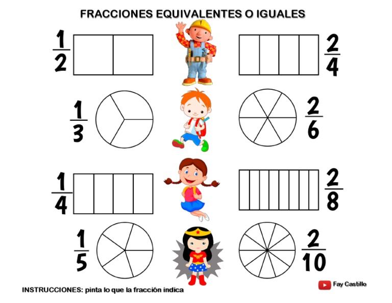 Fracciones Equivalentes o Iguales | PDF