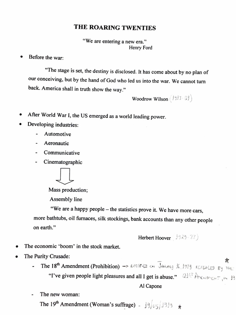 The Roaring Twenties | PDF