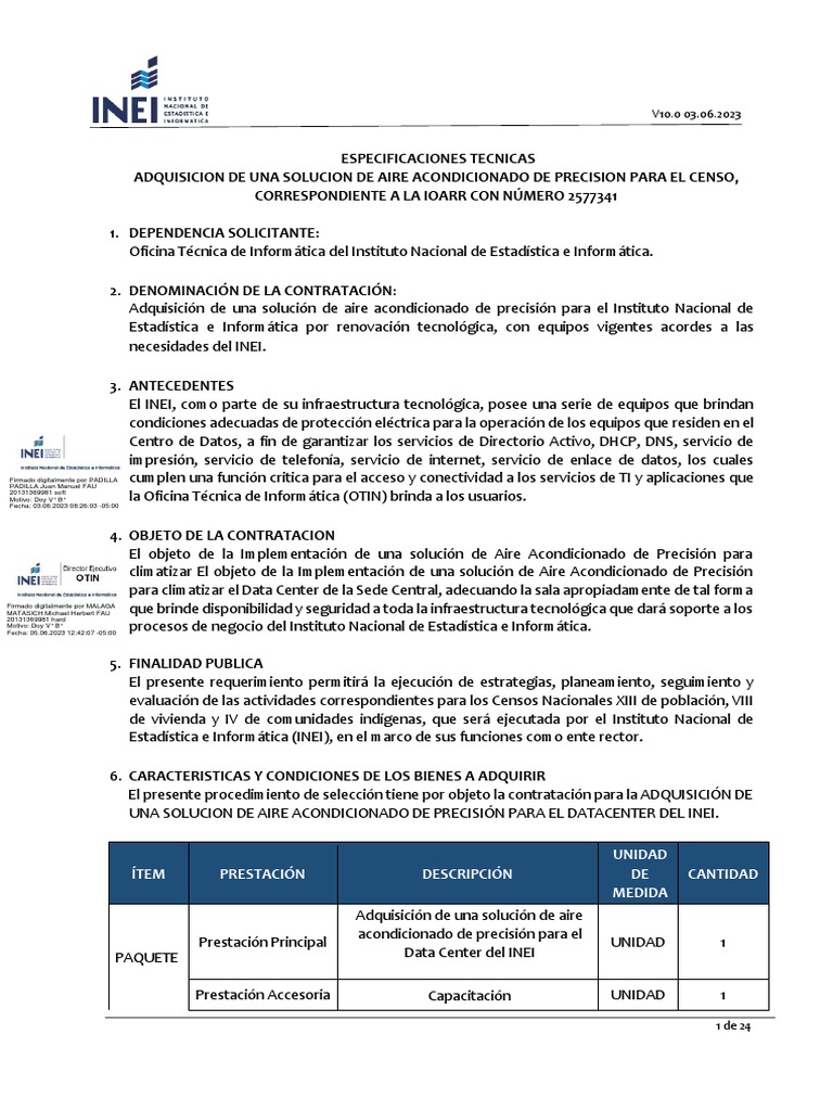 EETT Aire Precision IOARR 10.0 03.06.2023 (F) (F) | PDF | Soporte técnico | Seguridad de información