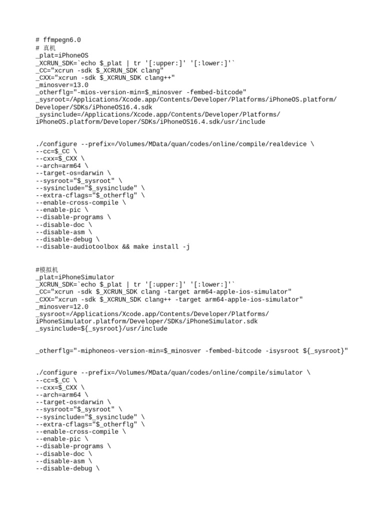 Ffmpeg Ios Make Command | PDF