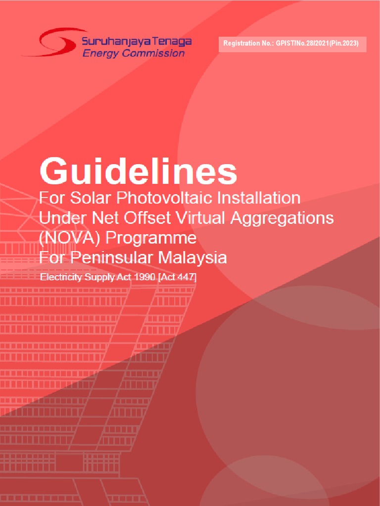 Guideline For NEM NOVA1 | PDF | Photovoltaic System | Photovoltaics