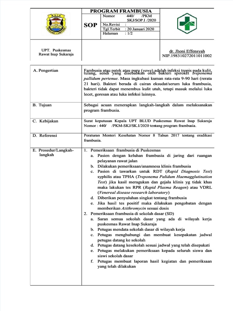 PDF Sop Program Frambusia - Compress | PDF