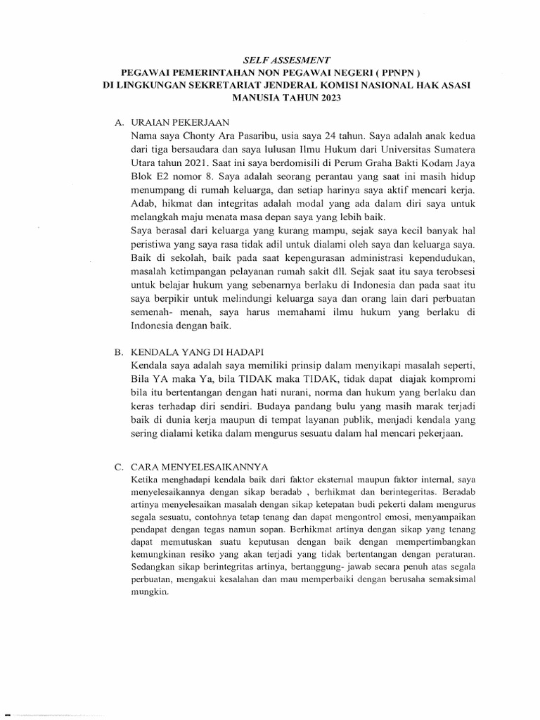 Self Assesment | PDF