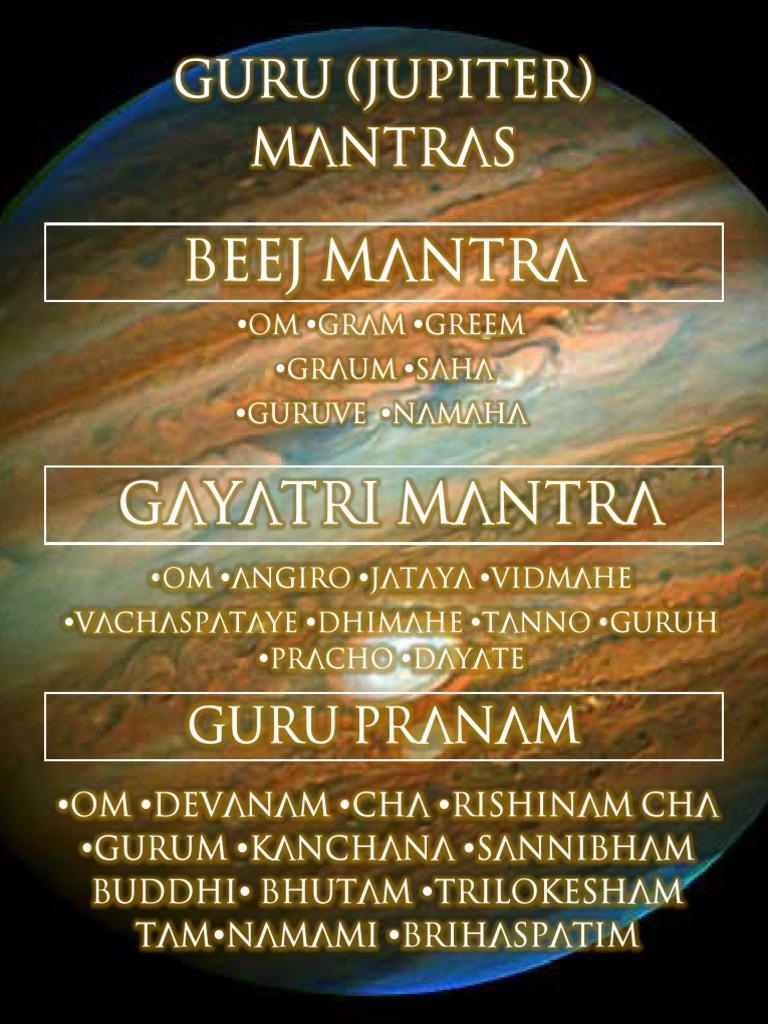 Guru (Jupiter) Mantra Pronounced | PDF