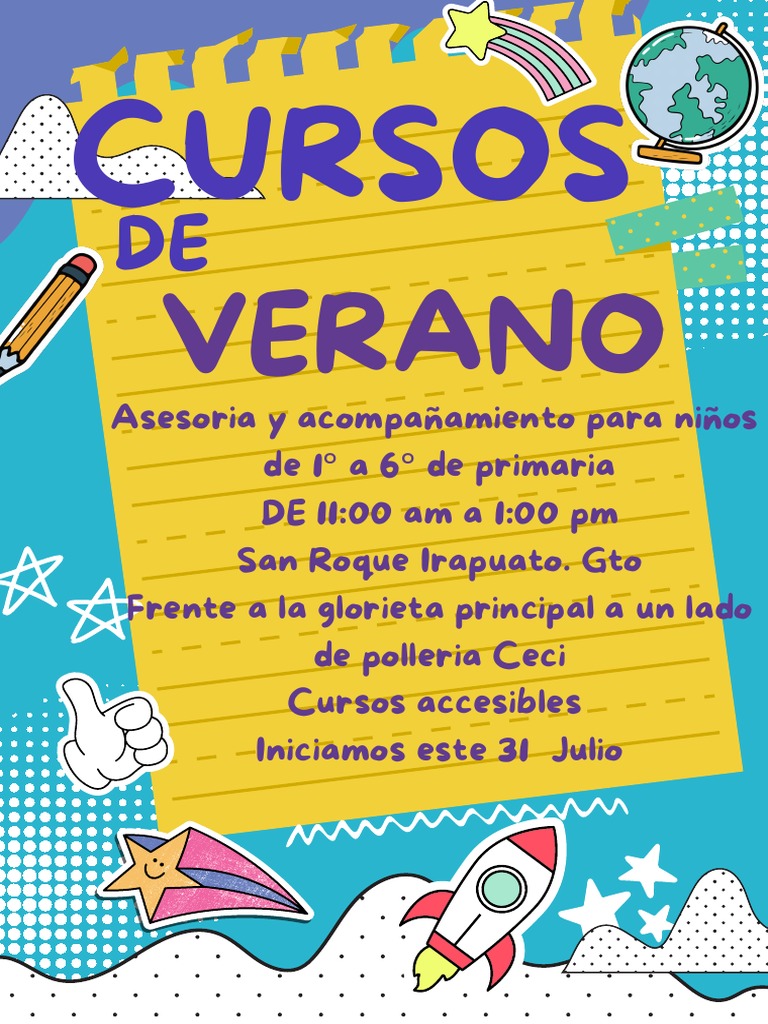 Poster para La Vuelta Al Cole Infantil Ilustrado Con Pegatinas Azul y ...