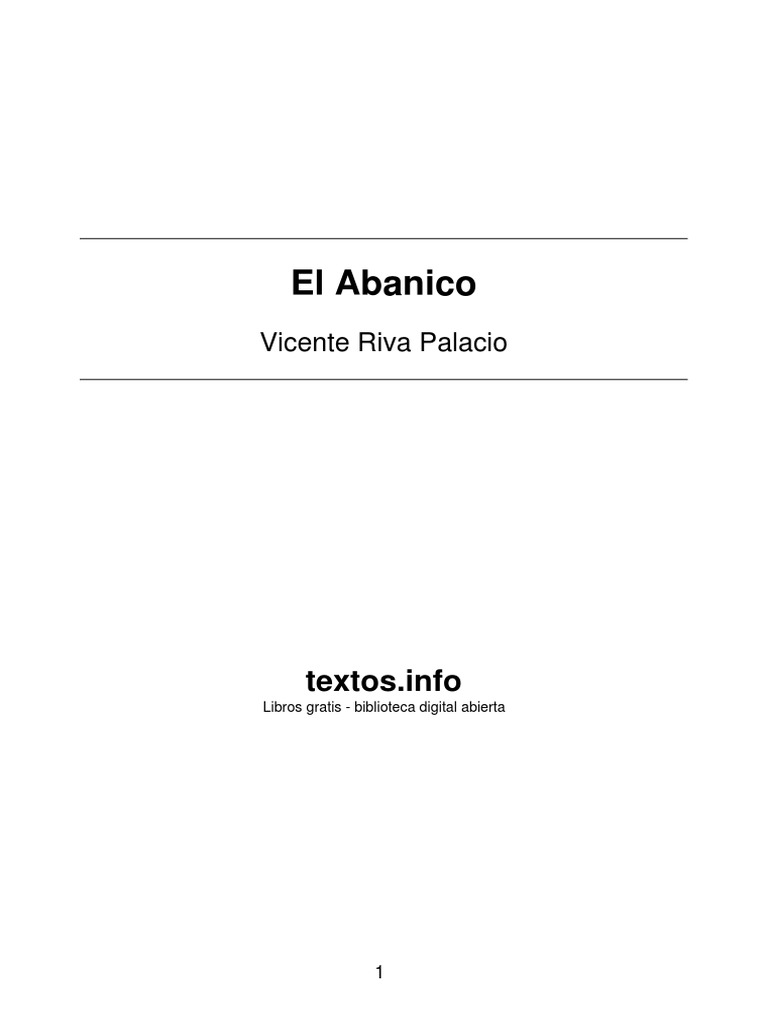 Vicente Riva Palacio - El Abanico | PDF