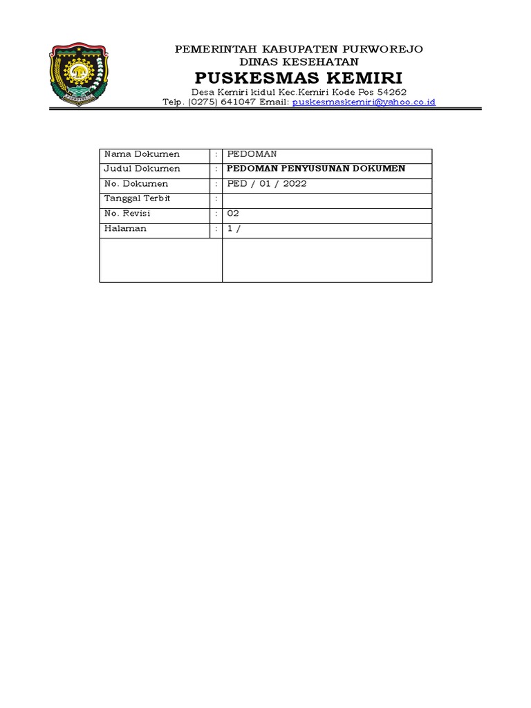 Pedoman Penyusunan Dokumen (1) 22222 | PDF | Karier & Perkembangan | Bisnis