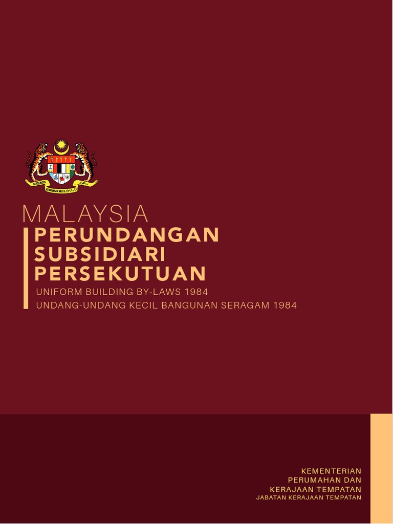 Uniform Building by Law 1984 UBBL | PDF | Wall | Stairs