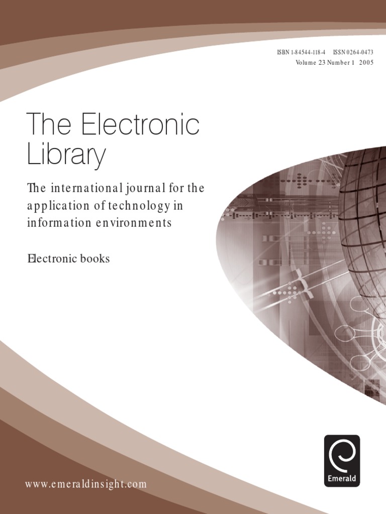 The Electronic Library - Vol. 23 No. 1 2005 Electronic Books by David ...