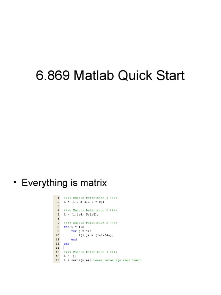 6869 Matlab Tutorial | PDF 6869 Matlab Tutorial | PDF