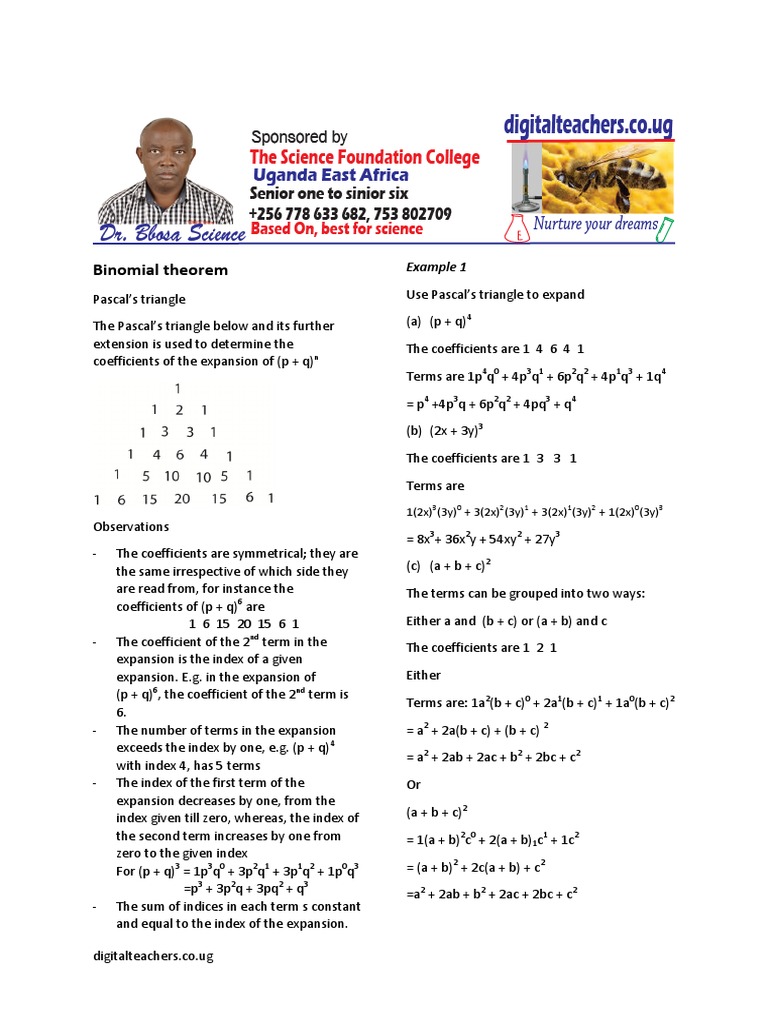 A Level Math Paper 1 Binomial Theorem | Download Free PDF | Square Root | Interest