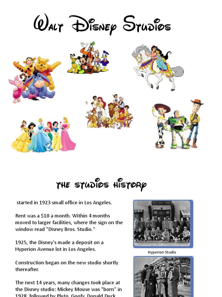 Walt Disney Studios: A Historical Overview | PDF | The Walt Disney ...