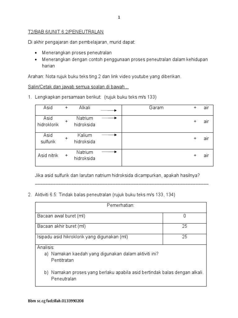 Latihan Sains T2.bab6.unit6.2 | PDF