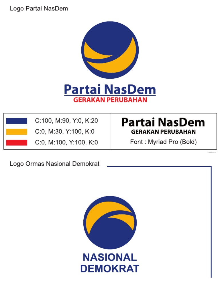 Master Logo Partai NasDem 5 & Sayap (2018) | PDF