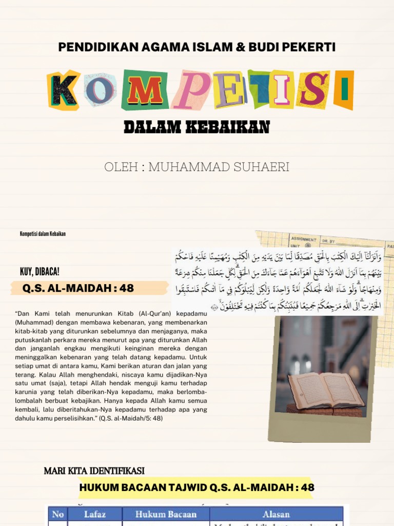BAB 1 Meraih Kesuksesan Dengan Kompetisi Dalam Kebaikan Dan Etos Kerja ...