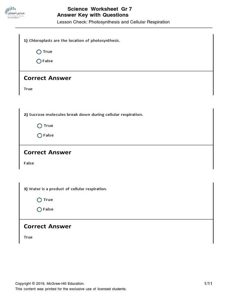 Science Worksheet Gr7 | PDF | Photosynthesis | Ecosystem