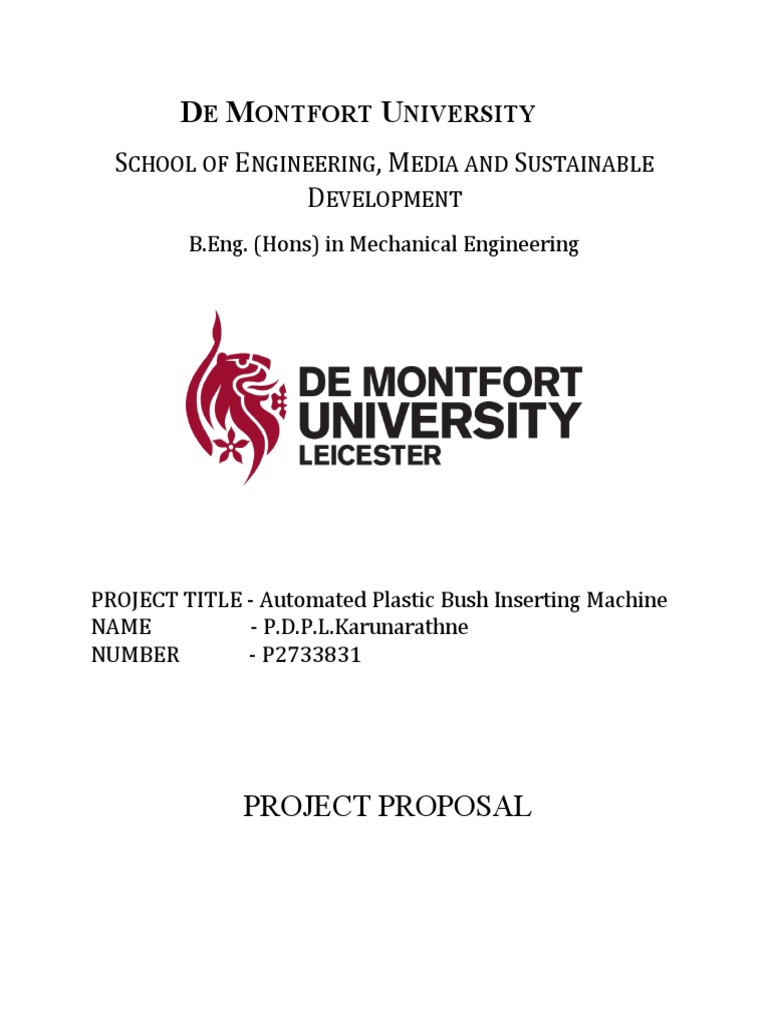 Project Proposal New | PDF | Machines | Automation