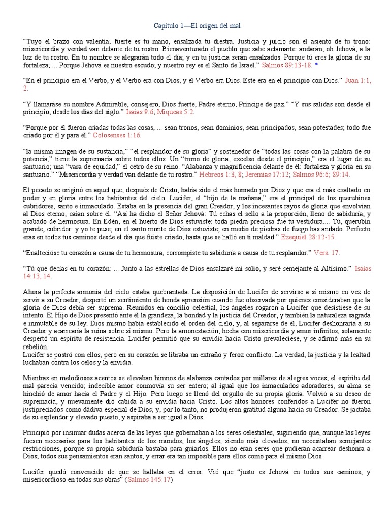 El Origen Del Mal | PDF | Satán | Pecado
